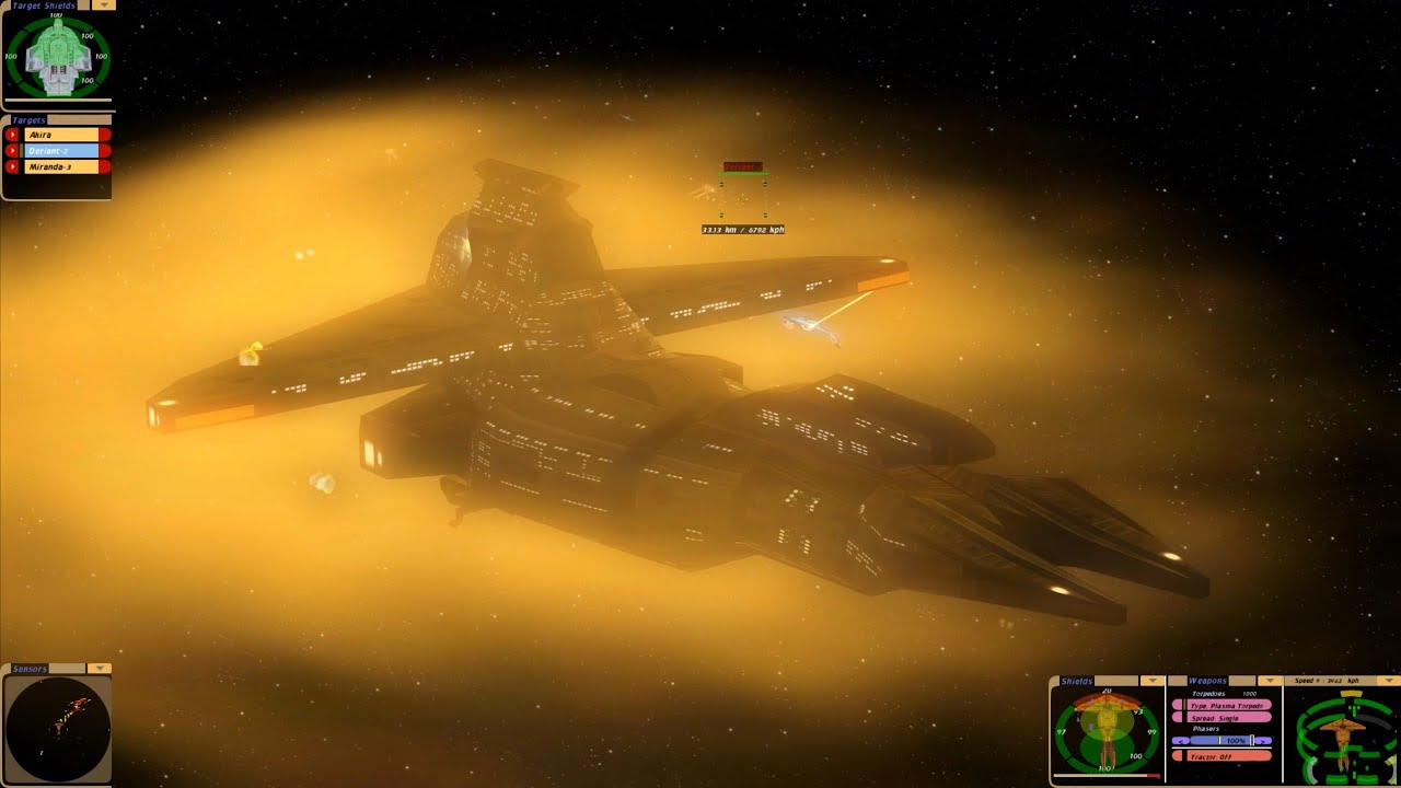 Cardassian Hutet vs Galaxy War Refit, Starfleet Squadron - YouTube