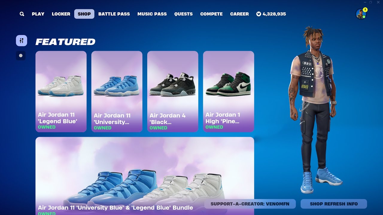 *NEW* Nike Air Jordan Kicks Drop 3 Fortnite Item Shop Showcase w/ Juice ...