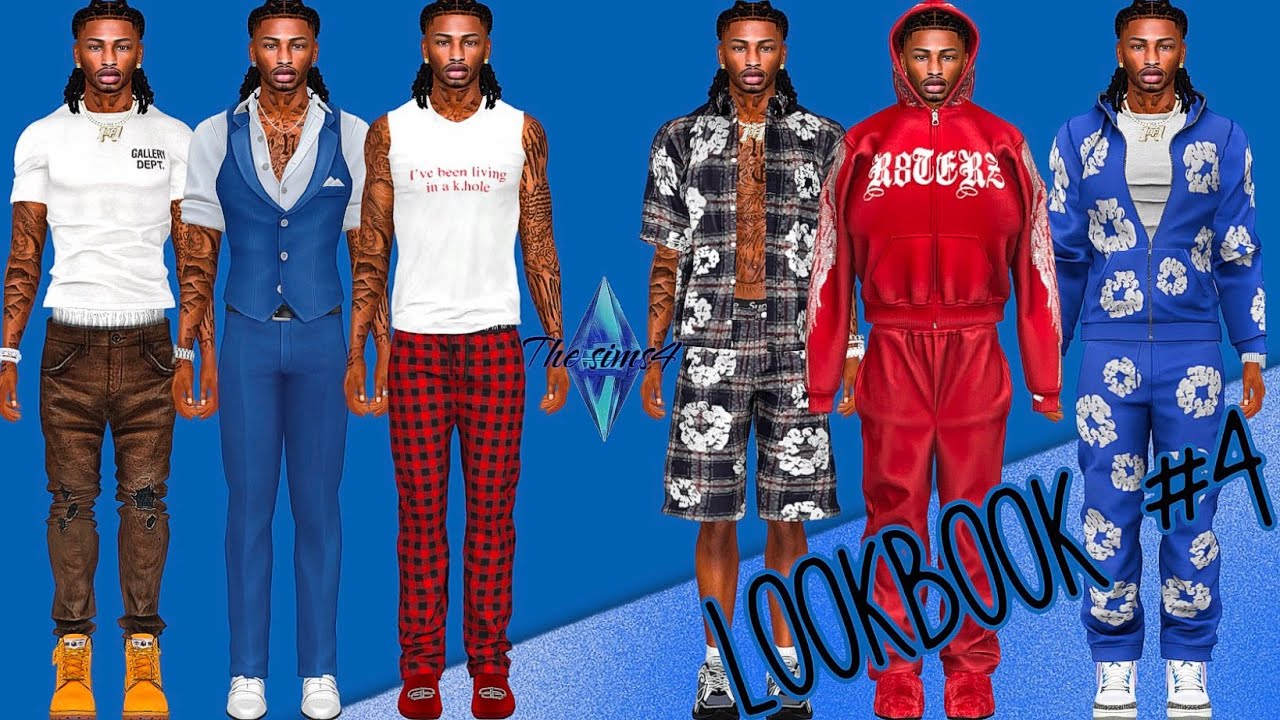 LookBook #4 | Male CC | Clothes Folder - YouTube