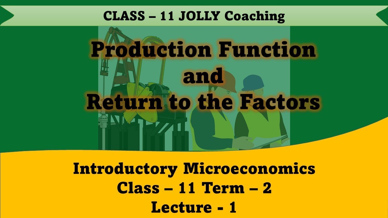 Production Function and Return to Factor | Production Function Class 11 ...