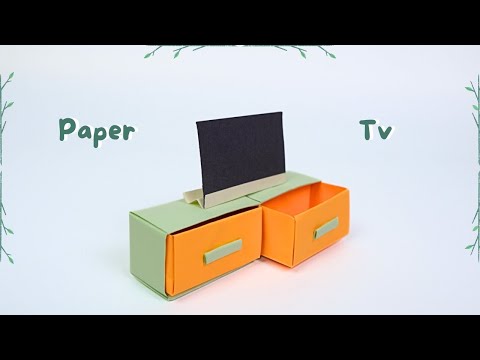paper TV with cabinet | paper craft | DIY