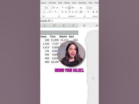 4 GREAT Ways to Hide Values in Excel #shorts - YouTube