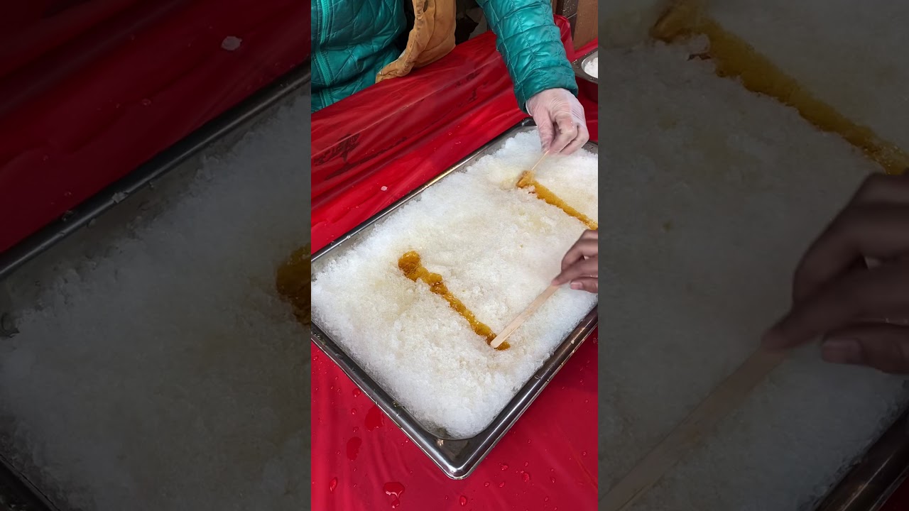 Part 2 of maple syrup on a stick - YouTube
