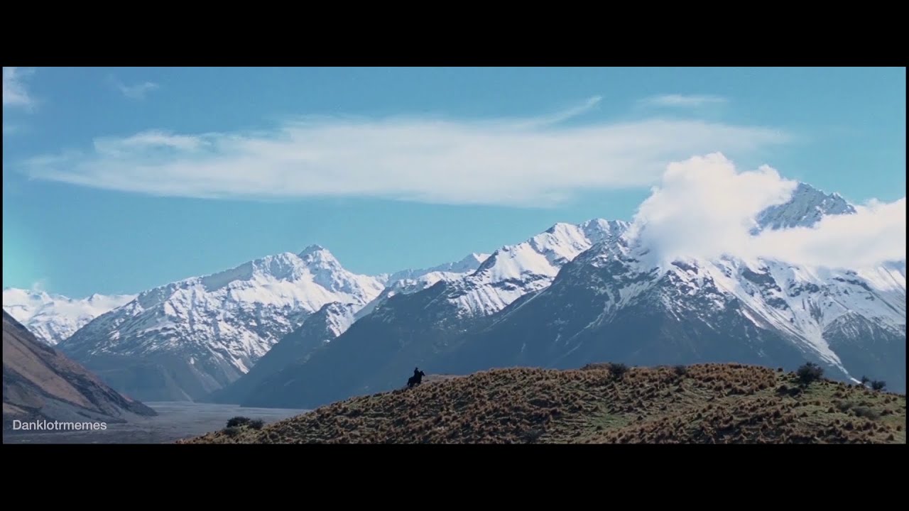 The Lord of the Rings trilogy but only the wide shots so you can ...