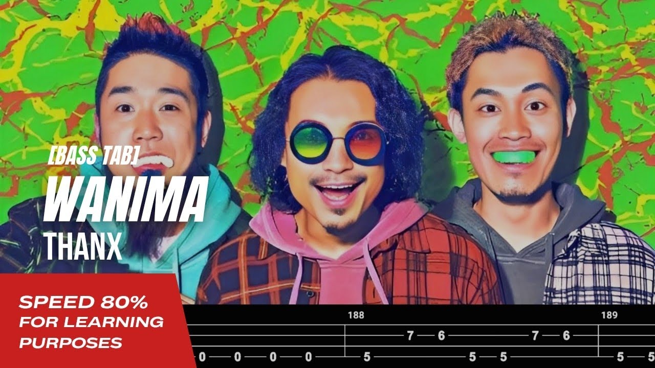 【BASS TAB】WANIMA - THANX『SPEED 80%』 - YouTube