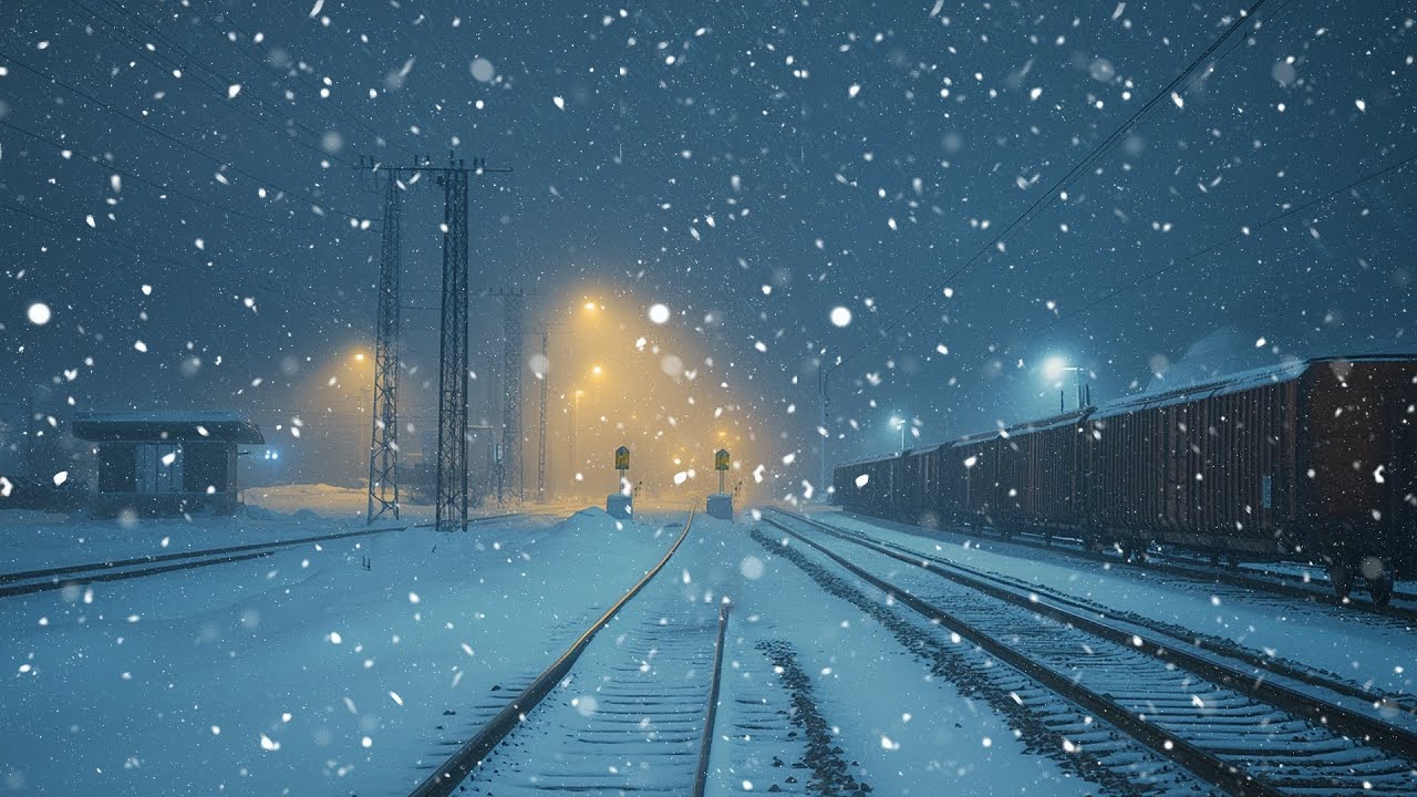 Blustering Blizzard Sounds & Whirling Snowstorm Noises┇Extreme Winter ...