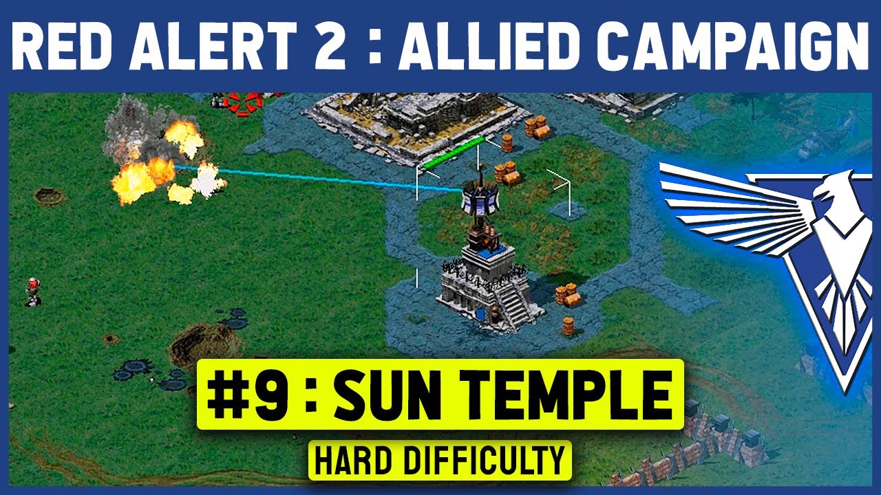 Red Alert 2 - Allied Mission 9 Sun Temple - Hard Difficulty - Under Par ...