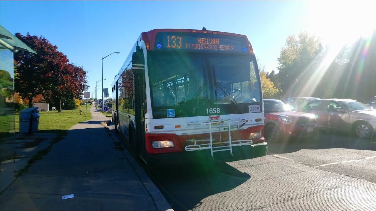 TTC BUS 1658 RIDE ON ROUTE 133 NELSON TO MORNINGSIDE HIGHTS - YouTube
