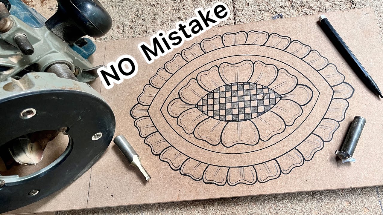 Perfect Flower Design on MDF | Router Machine Wood Carving | No ...