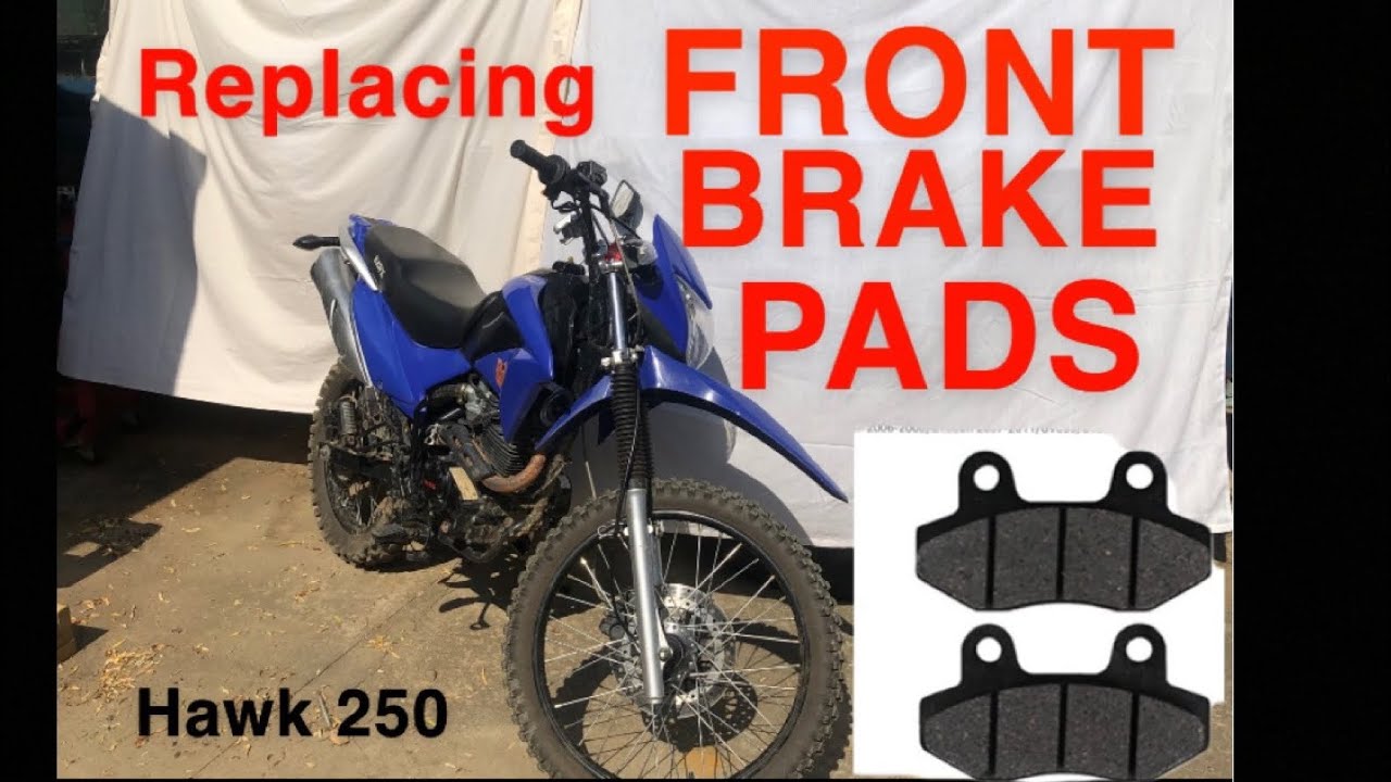 Hawk 250 FRONT BRAKE PAD REPLACEMENT - YouTube