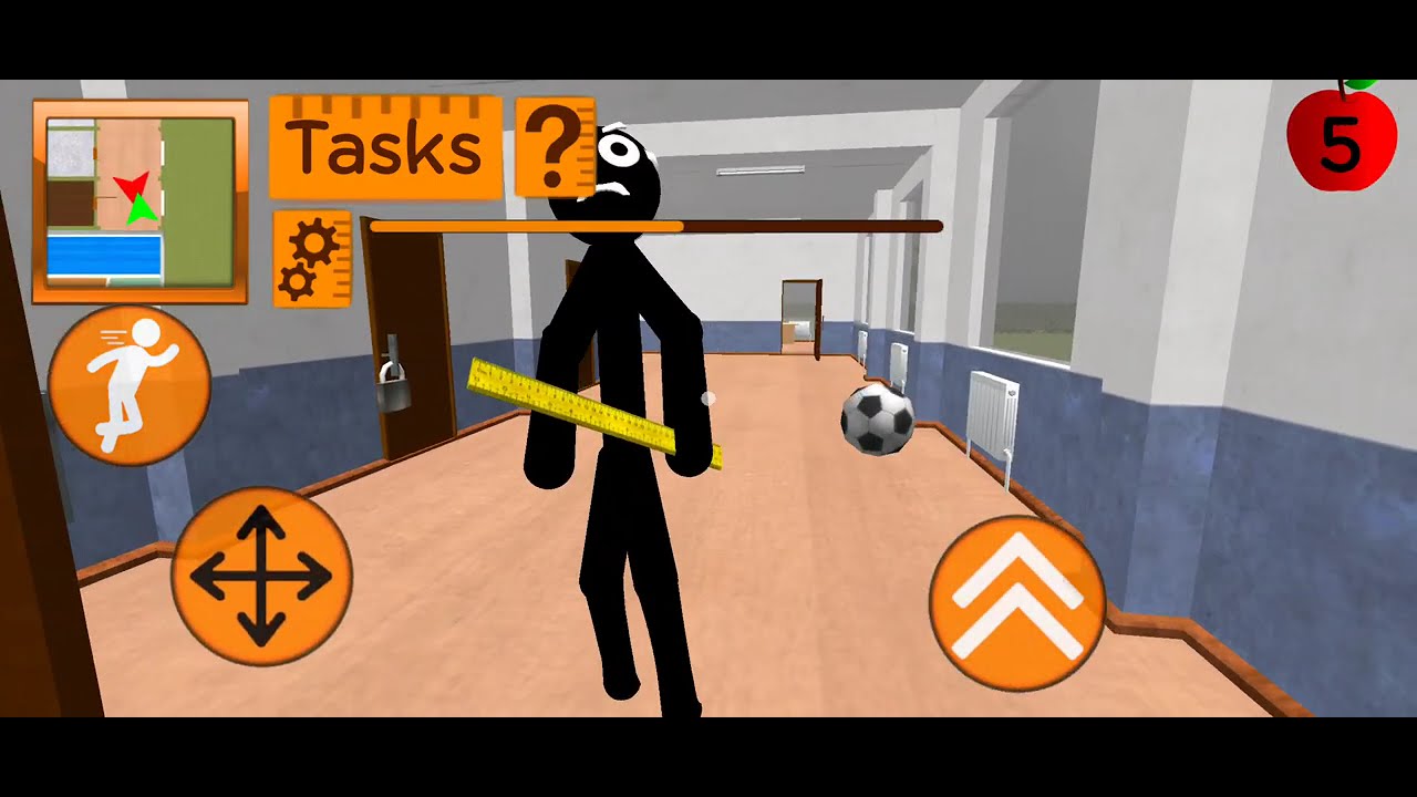 Probably the longest recorded chase downstairs (Stickman Neighbor ...