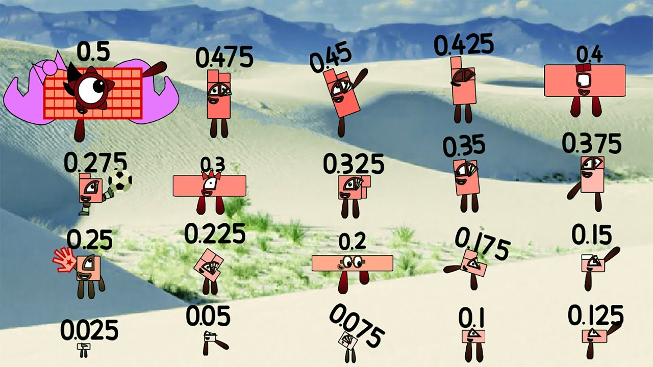 Counting All Numberblocks Band 40ths 0.025-0.5 (Band Version) Remix-5 ...