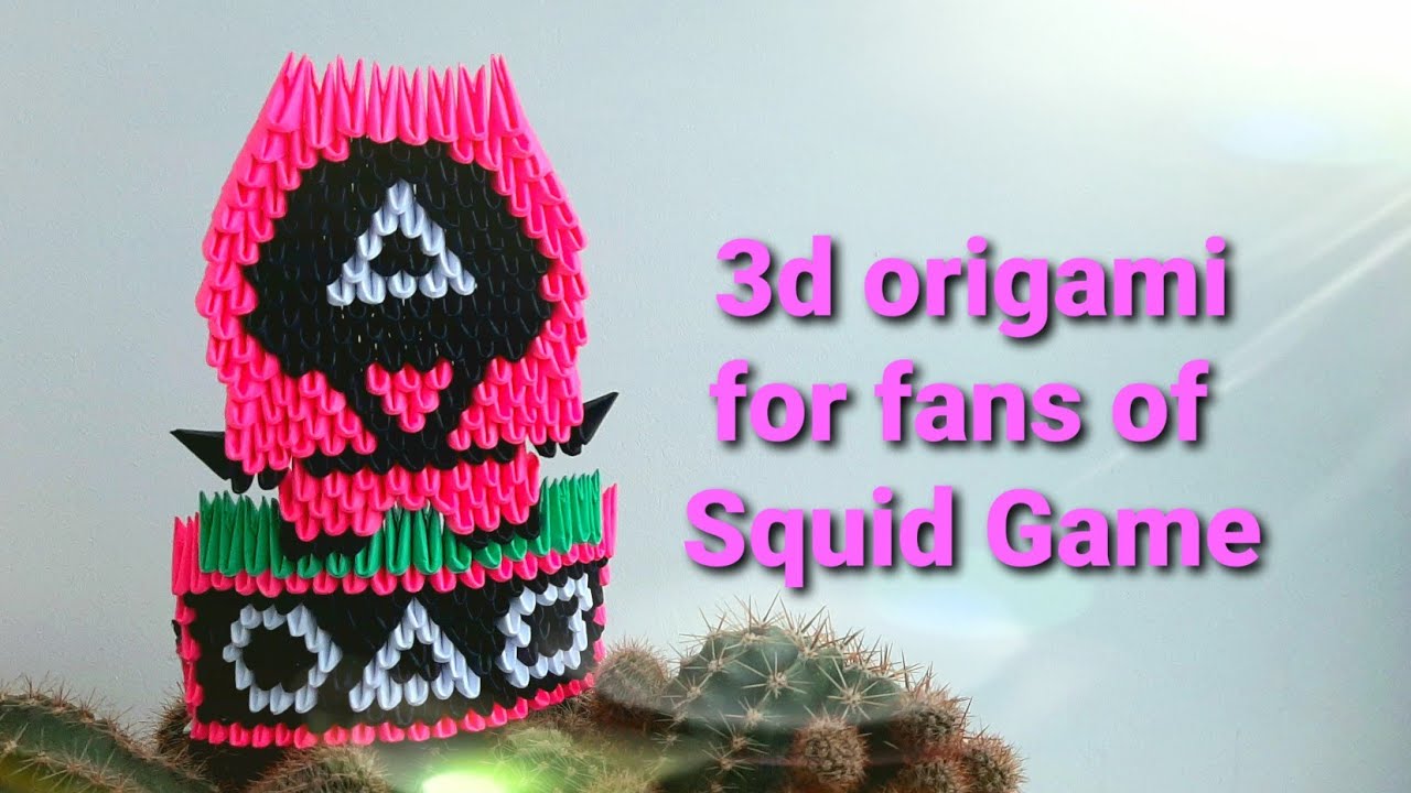 3d origami for fans of SQUID GAME #squidgame - YouTube