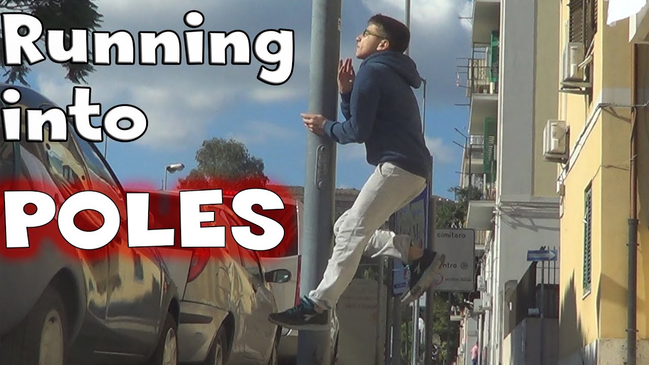 Running Into Poles (Prank) - YouTube