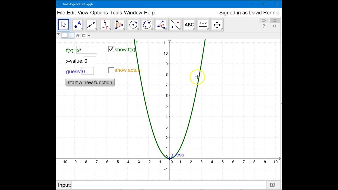 Building Functions and Basic Numbers in GeoGebra - YouTube