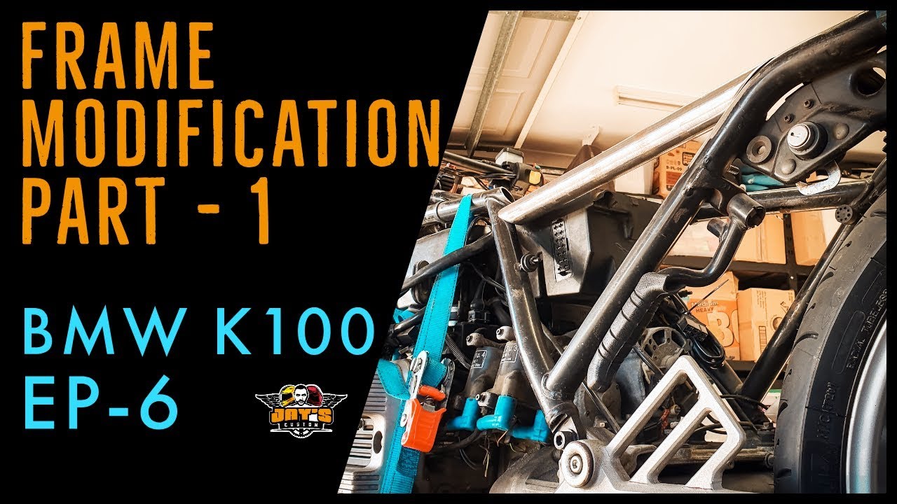 Gas Tank Alignment - Frame Modification Part 1 - BMW K100 - YouTube