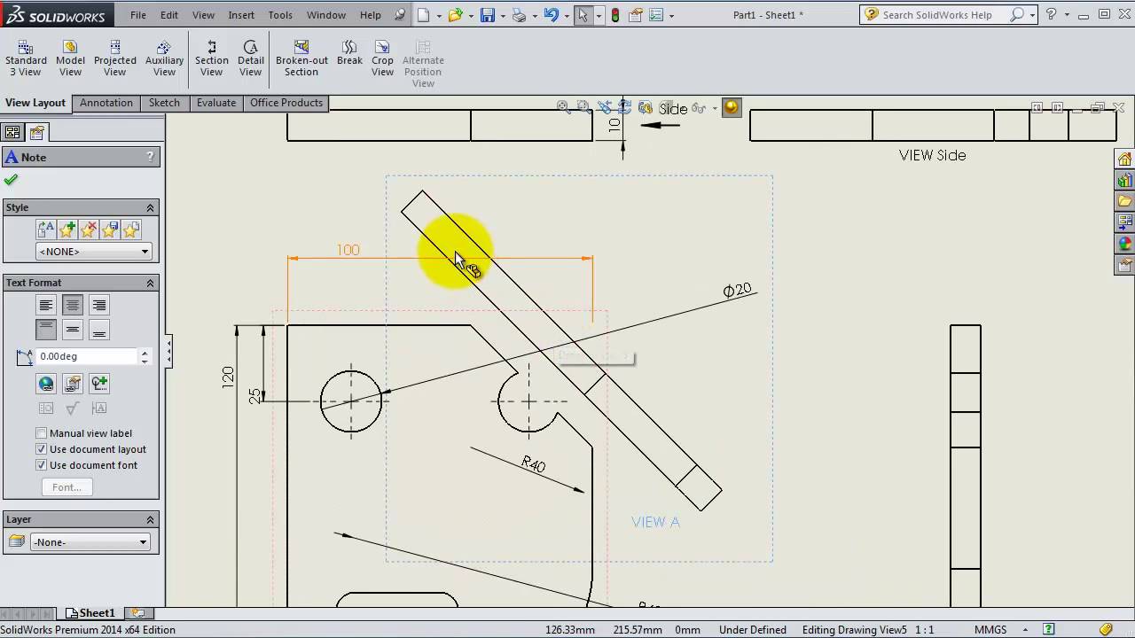 139 SolidWorks Drawing TutorialCropped View - YouTube