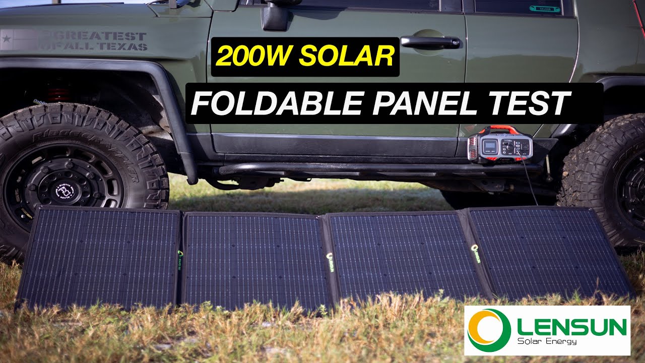 200W Solar Foldable Panel Test: Lensun Solar Energy - YouTube