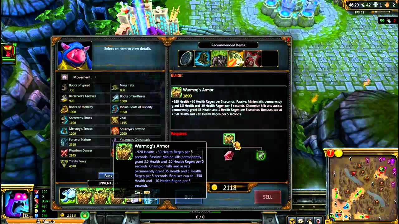 8.1k HP with Dr. mundo 5 warmogs - absolutely unstoppable! - YouTube