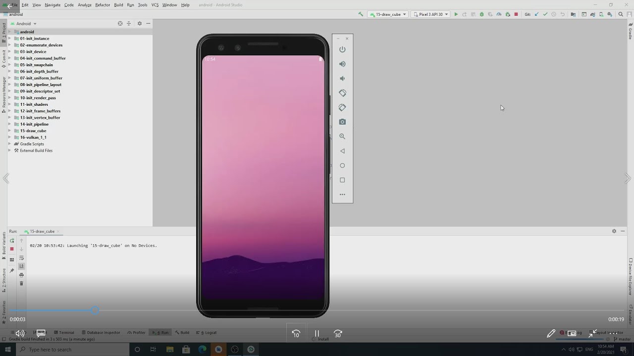 Which android emulator can run vulkan on AndroidStudio - YouTube