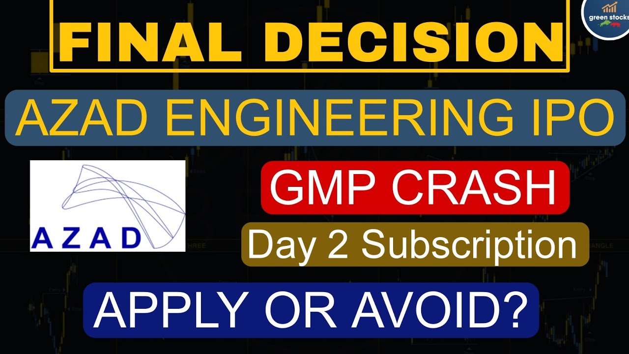 Azad Engineering IPO Final Decision ll GMP Crash ll Apply or Avoid ...