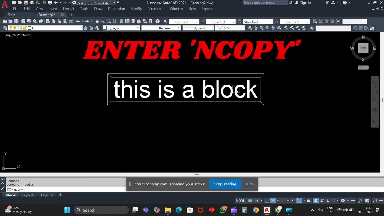 AUTOCAD 'NCOPY' COMMAND - YouTube
