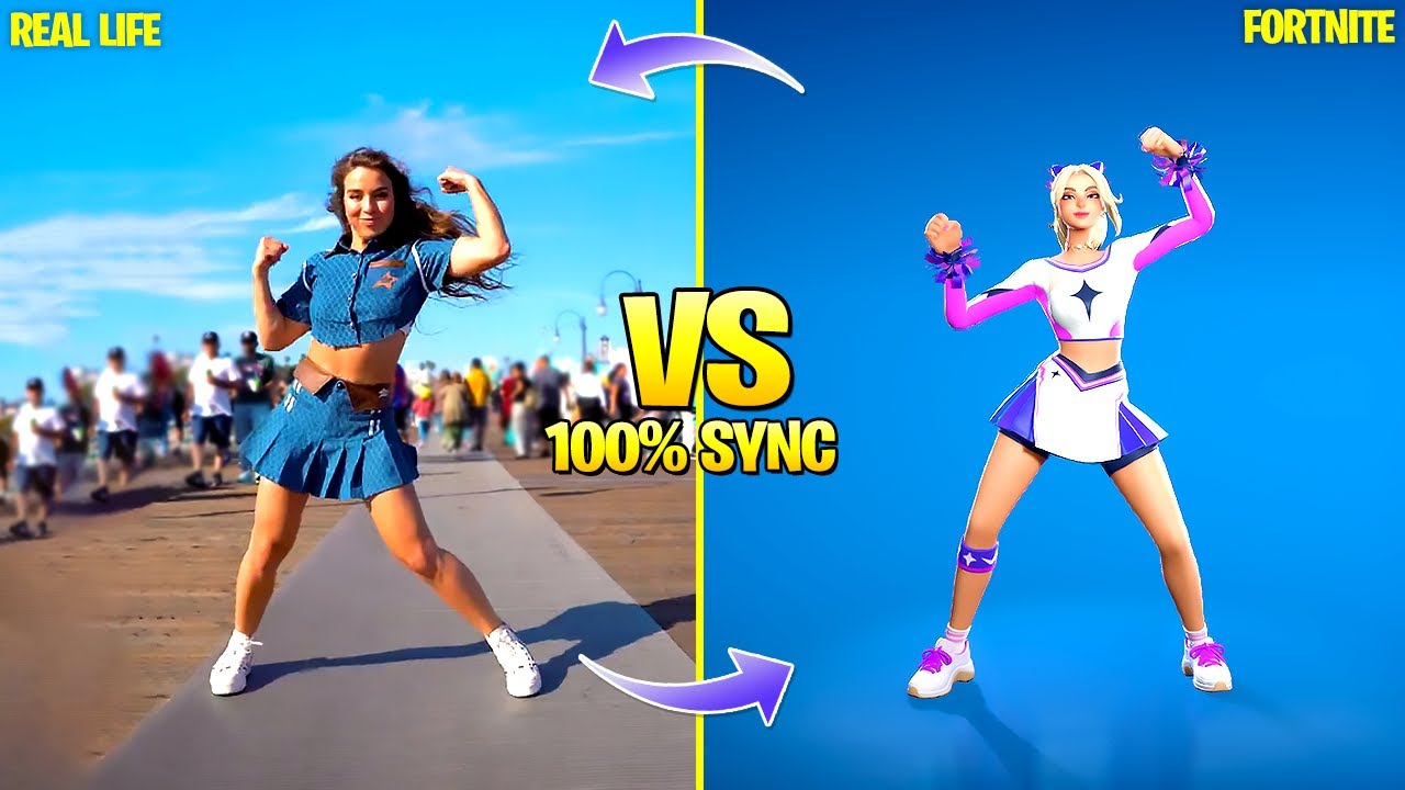 FORTNITE DANCES IN REAL LIFE (The Spark, 100% Pure Love, Tiktok and ...