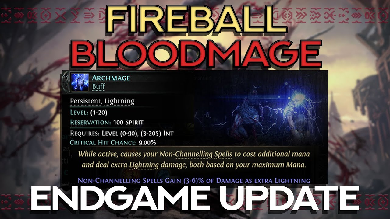 Goratha's POE2 Fireball Blood Mage Endgame UPDATE! Is Archmage ...