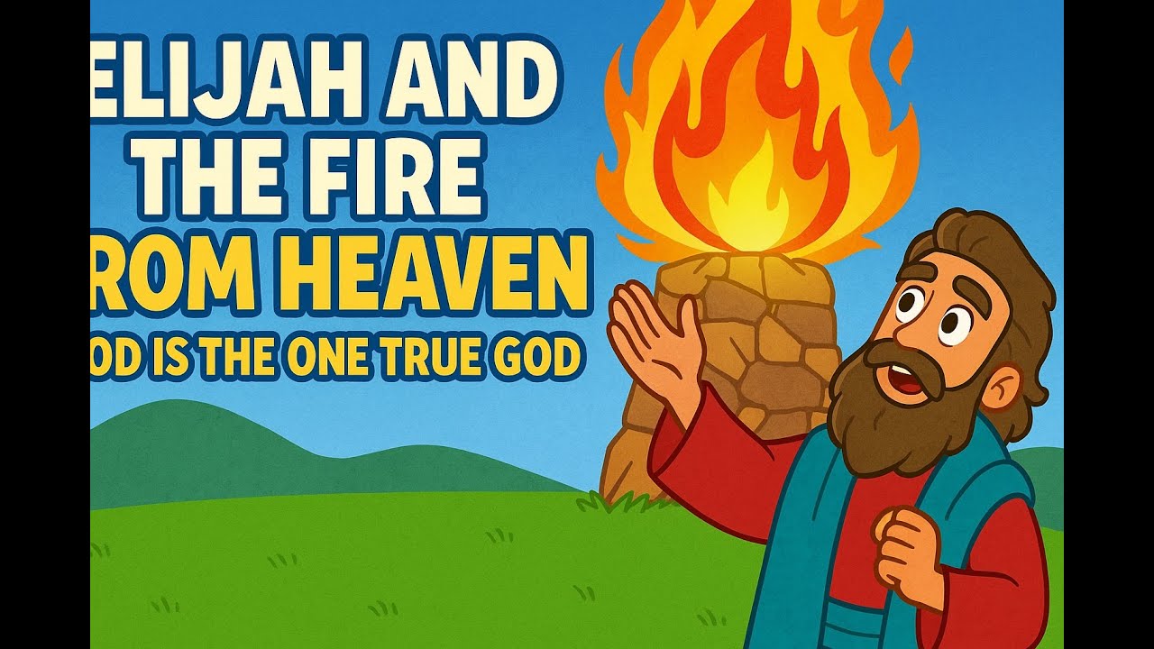 Kids Bible Story: Elijah and The Fire From Heaven (The One and True God ...