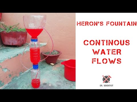 How to make non - stop heron's fountain with plastic bottles. continous ...