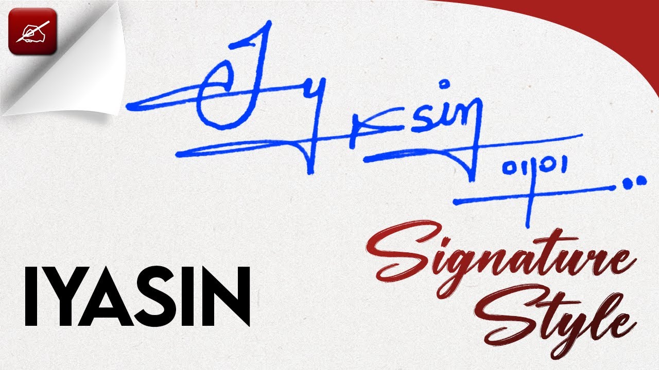 ️ Iyasin Name Signature Style Request Done| I signature style easy |How ...