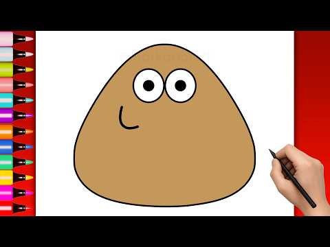 How to Draw POU  - Easy Step by Step Tutorial