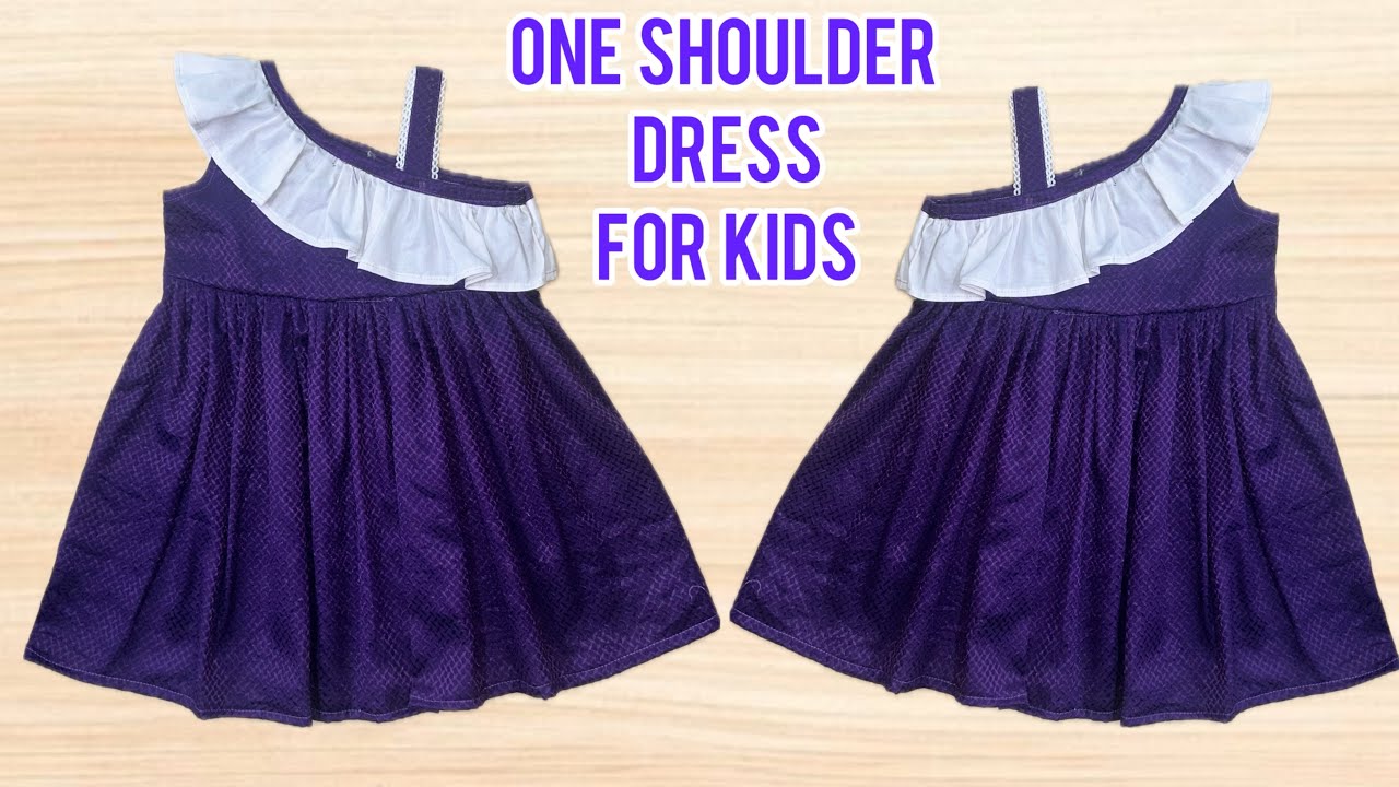 Diy Stylish Baby Frock Cutting And Stitching//One shoulder baby dress ...