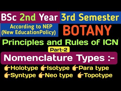 Nomenclature of Botany//Nomenclature Types//Holotype//Isotype//Para ...