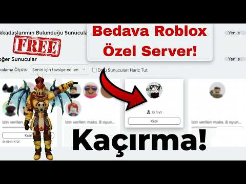 ROBLOX BEDAVA ÖZEL SERVER AÇMA TAKTİĞİ! 😱 (Robux Ödemeden VIP Sunucu)