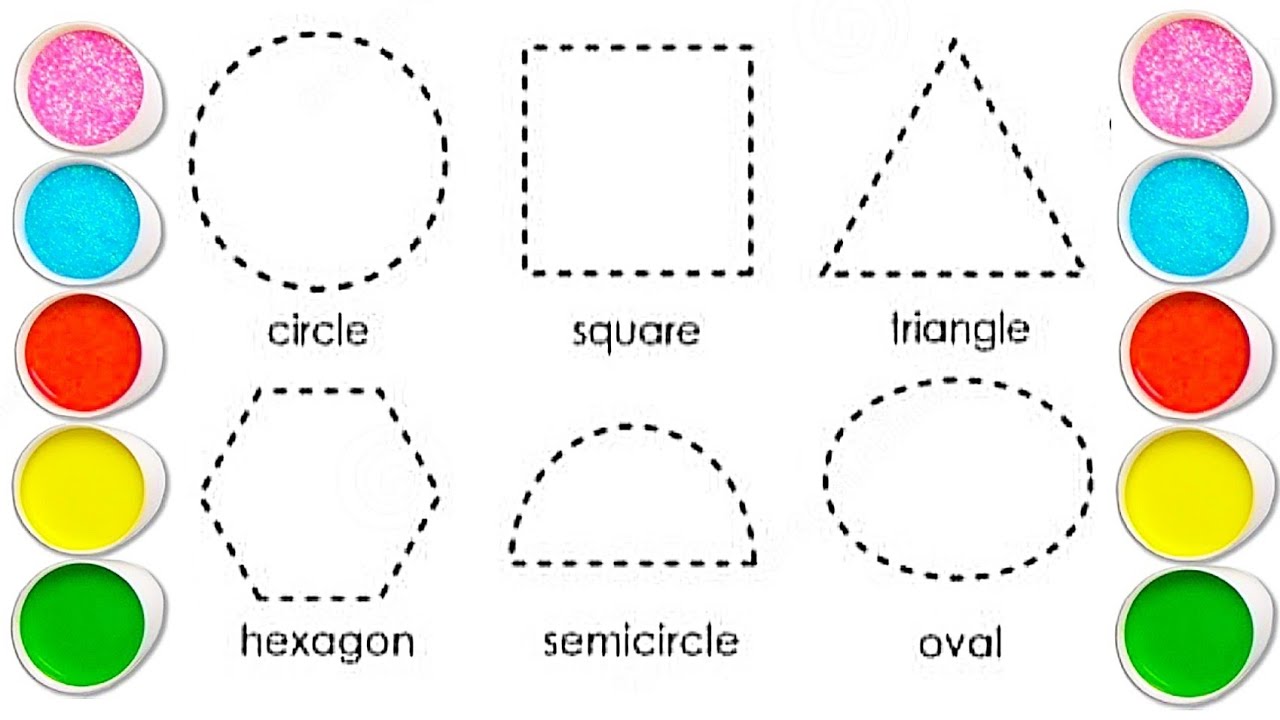 Shapes Drawing For Kids, Learn 2D Shapes, Colors For Toddlers ...