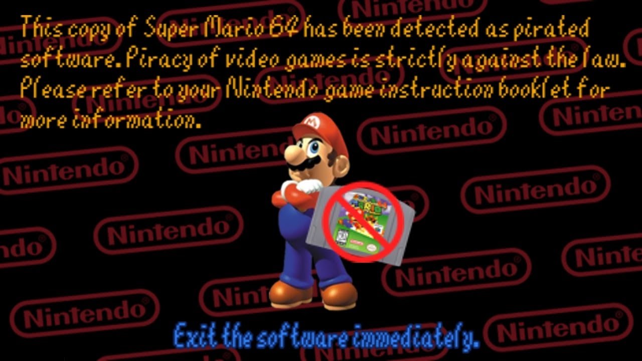 Super Mario 64 - Anti-Piracy Screen - YouTube