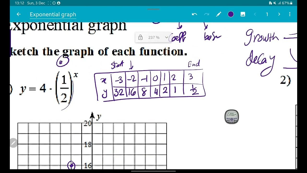 graphing exponential function (simple) - YouTube