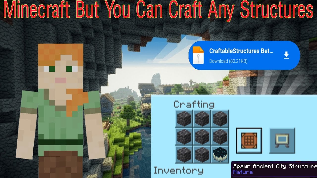 Minecraft But You Can Craft Op Structures Mod Download In MCPE - YouTube