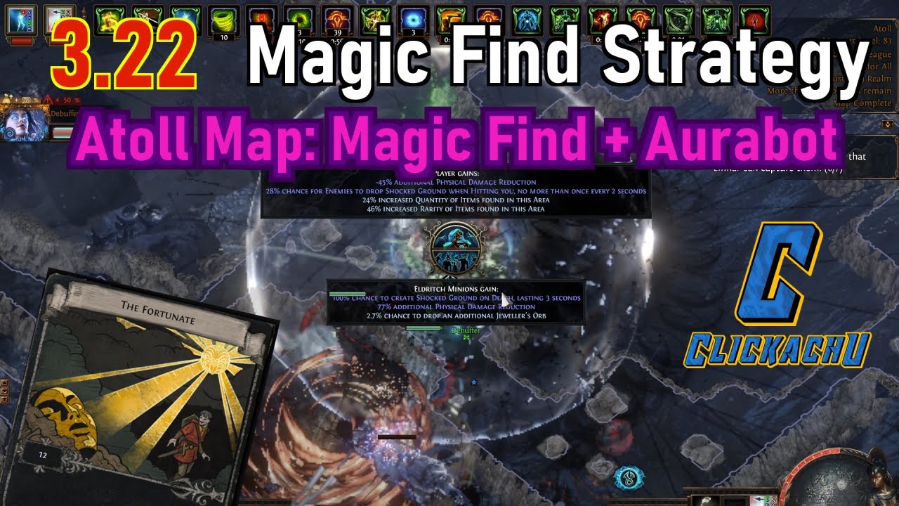 3.22 Magic Find Strategy 👌 Atoll Map Gameplay with Aurabot 🤜🤛 Magic ...