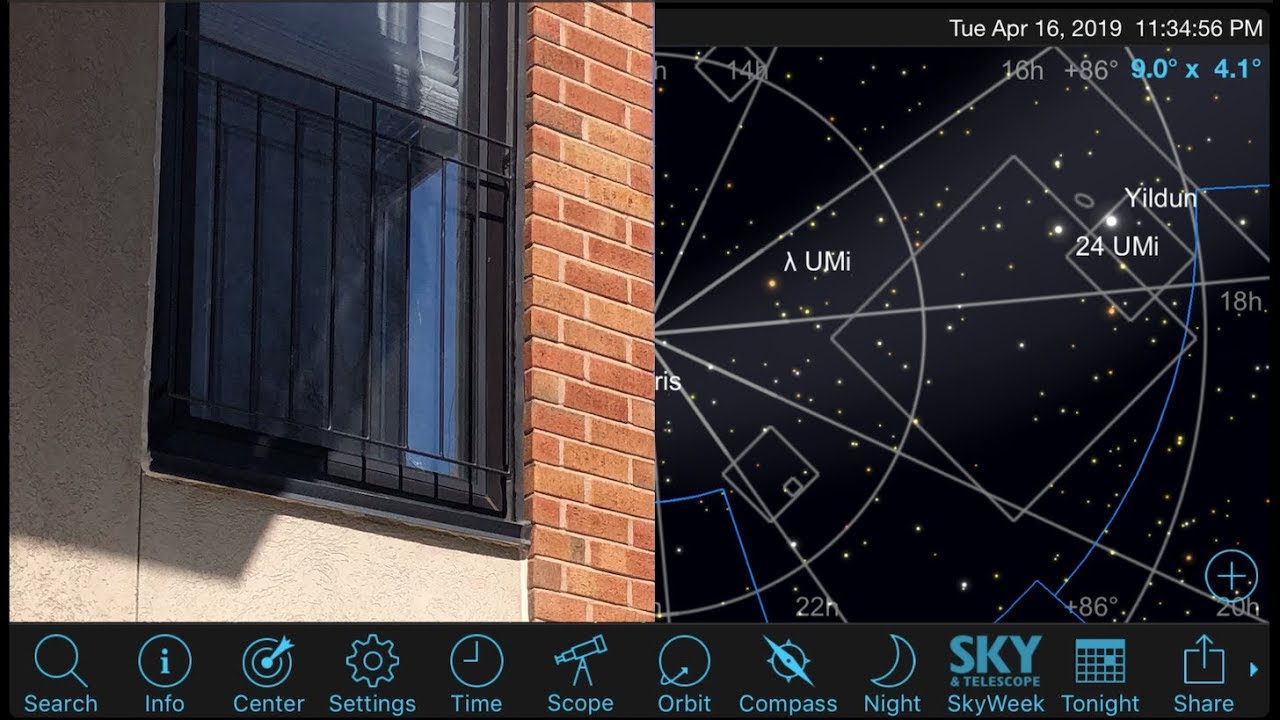 Polar alignment with obstruction - iPolar by iOptron - YouTube