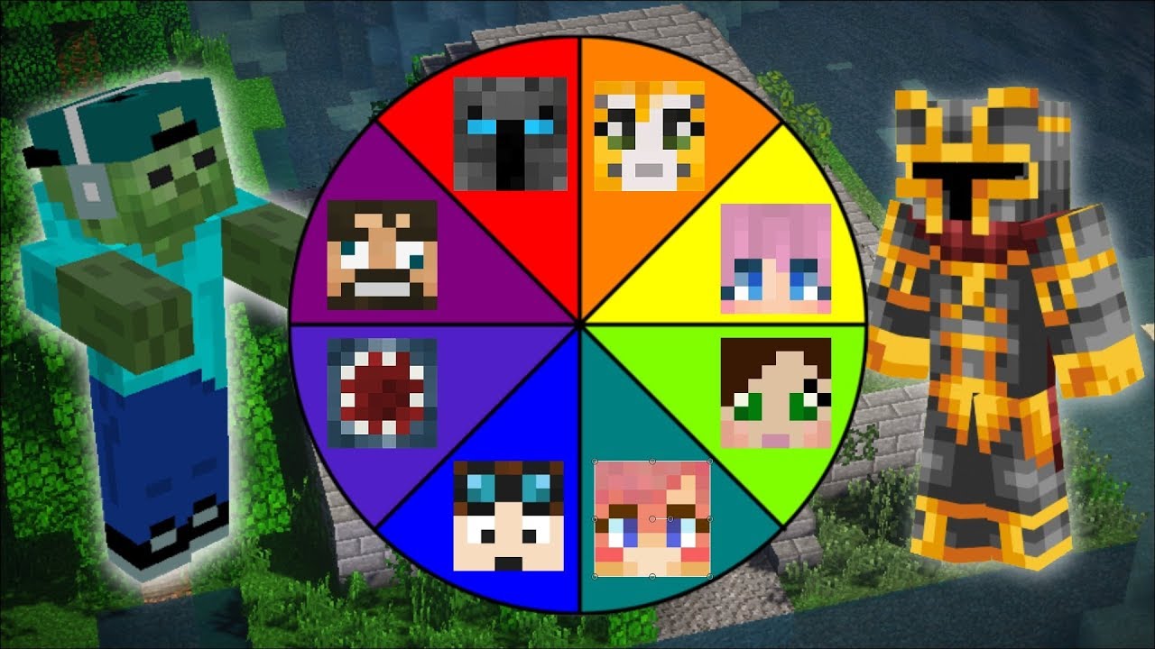 Minecraft YOUTUBER WHEEL OF FORTUNE MOD / PLAY AND FIGHT YOUTUBERS TO ...