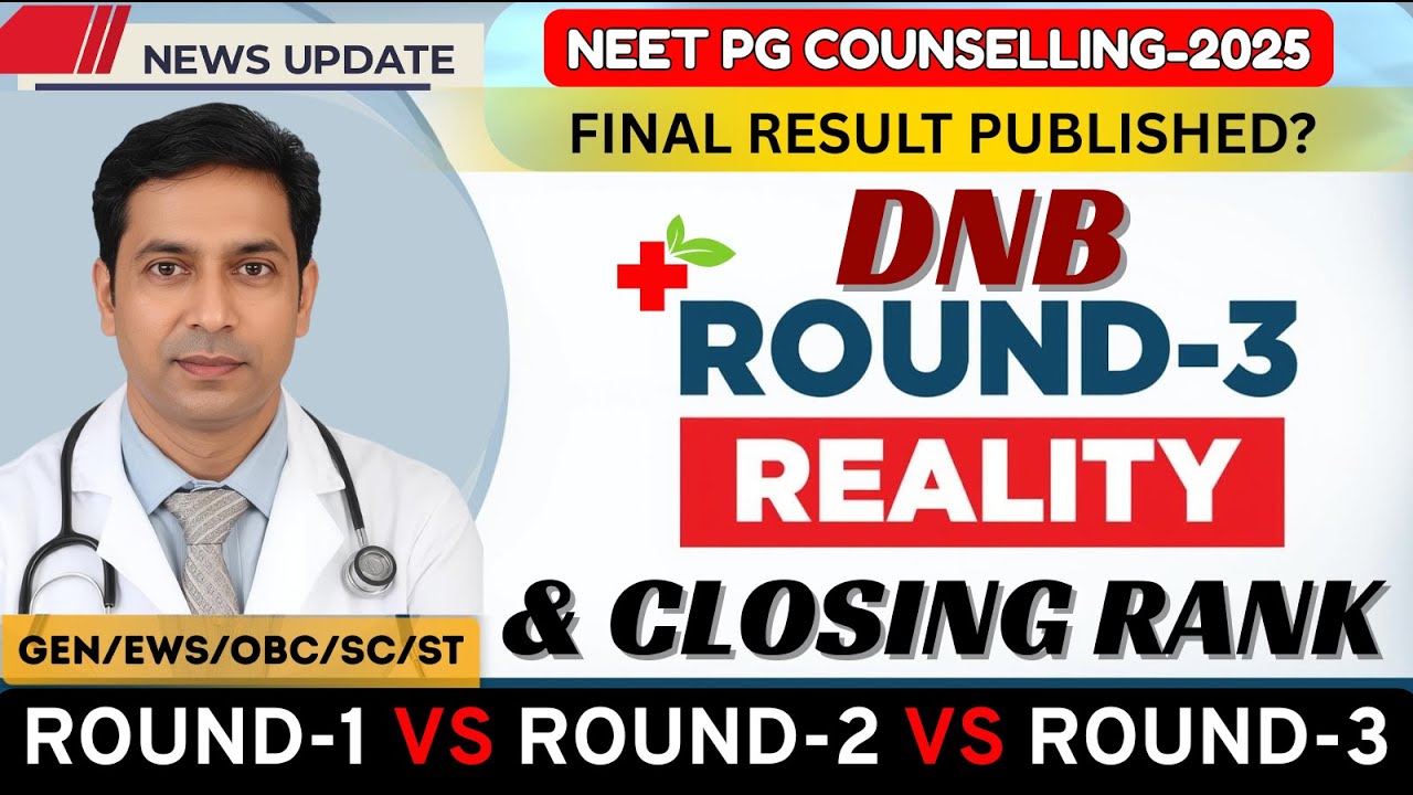 NEET PG 2025 Round-3 Final Result Update & DNB Cutoff Analysis ...