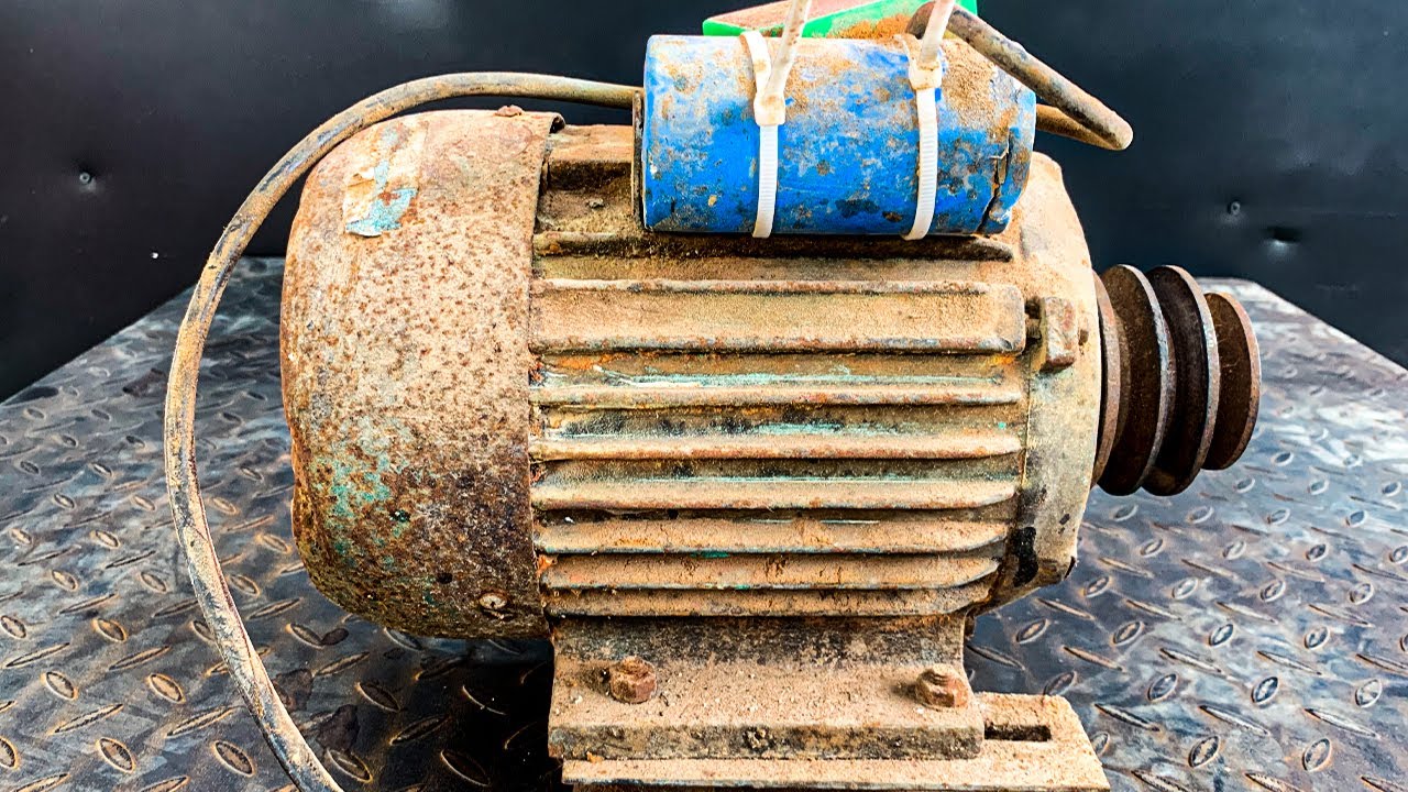 Restore Air Compressor 90 Liter // Air Compressor Motor Restoration ...