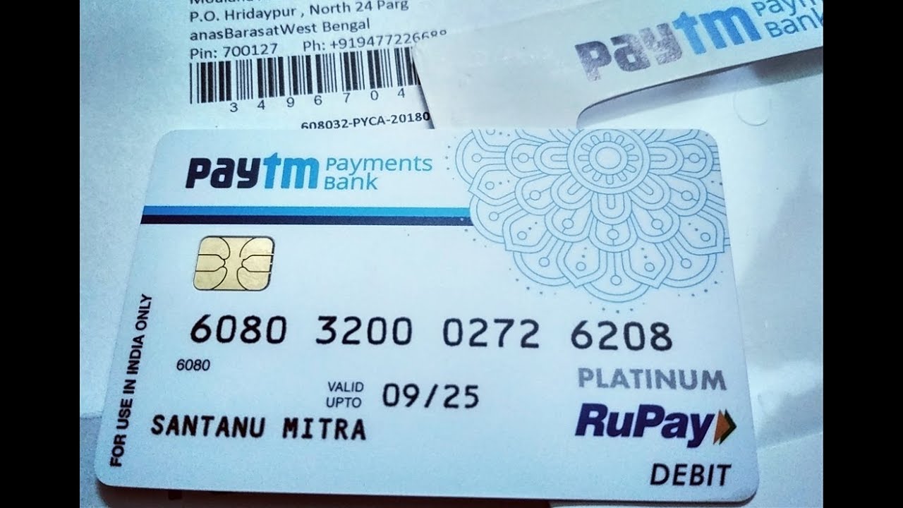 Paytm Debit Card Unboxing | PayTm Payment Bank | PAYTM ATM/DEBIT Card ...