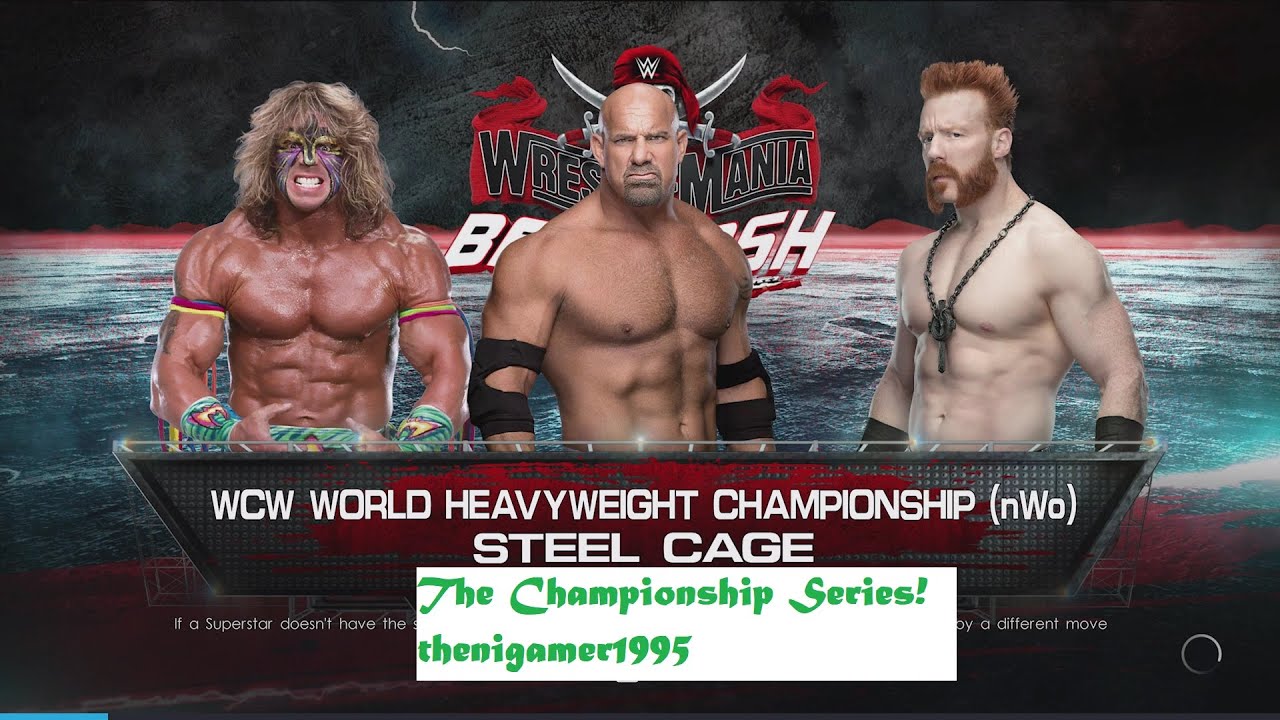 WWE Title Match! WCW championship steel cage match! - YouTube