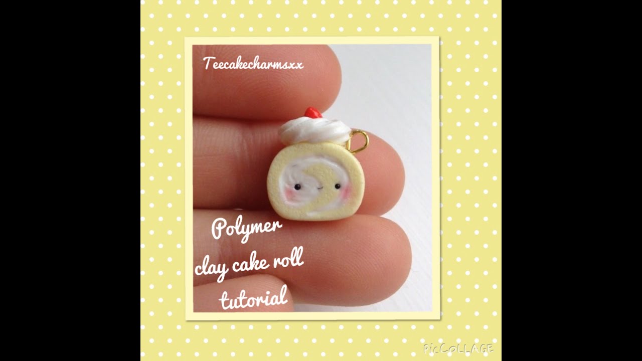 polymer clay cake roll tutorial - YouTube