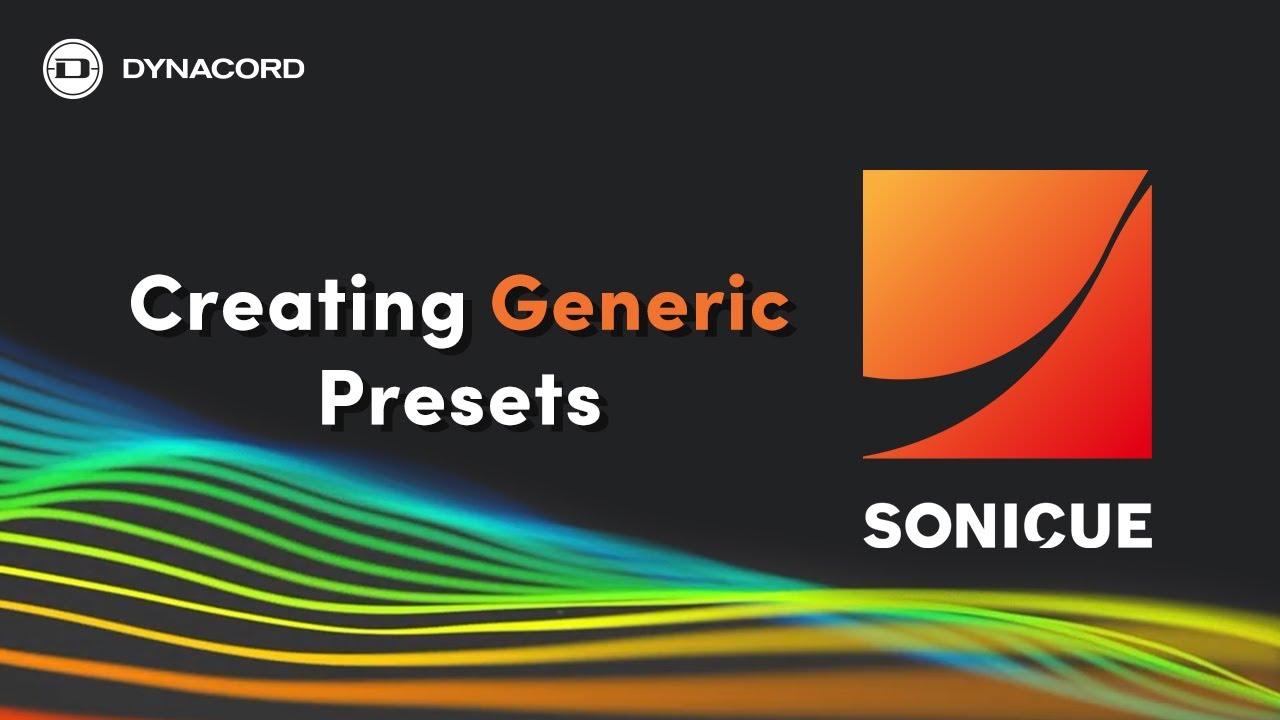 Dynacord SONICUE Sound System Software - Creating Generic Speaker Presets - YouTube