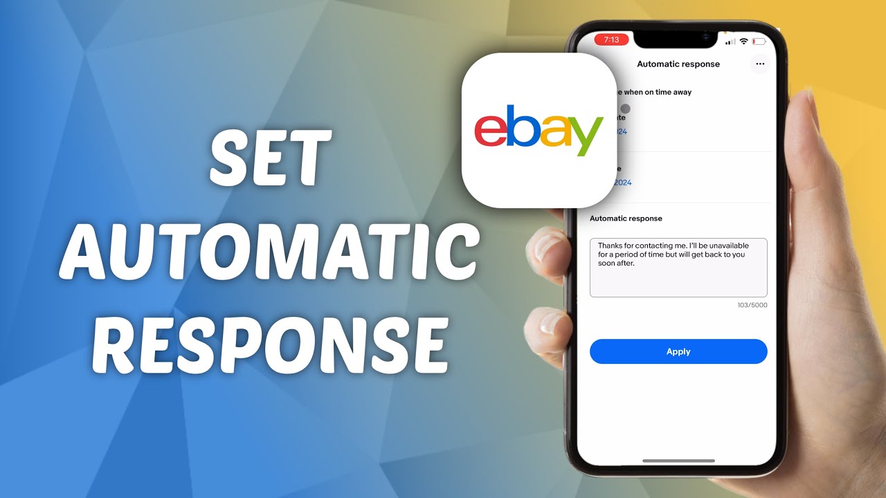 How to Set Automatic Response on eBay - YouTube