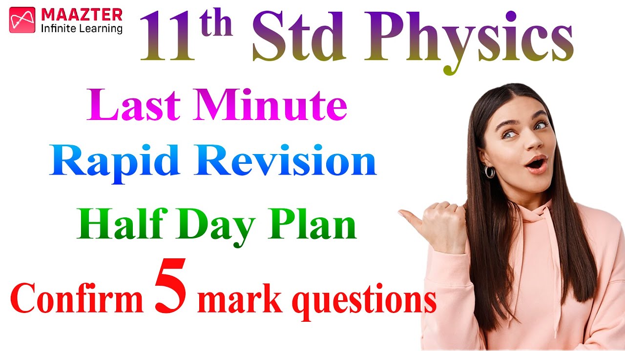 11th Std Physics Golden 5 mark Questions | Top 10 Questions |Public Exam | Don't miss it | TN ...